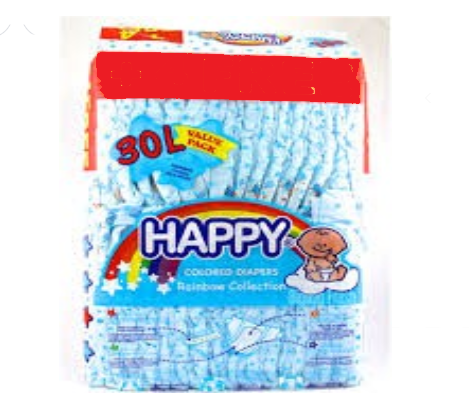 HAPPY DIAPER L 30`S ASSTD – Magic Star Supermarket