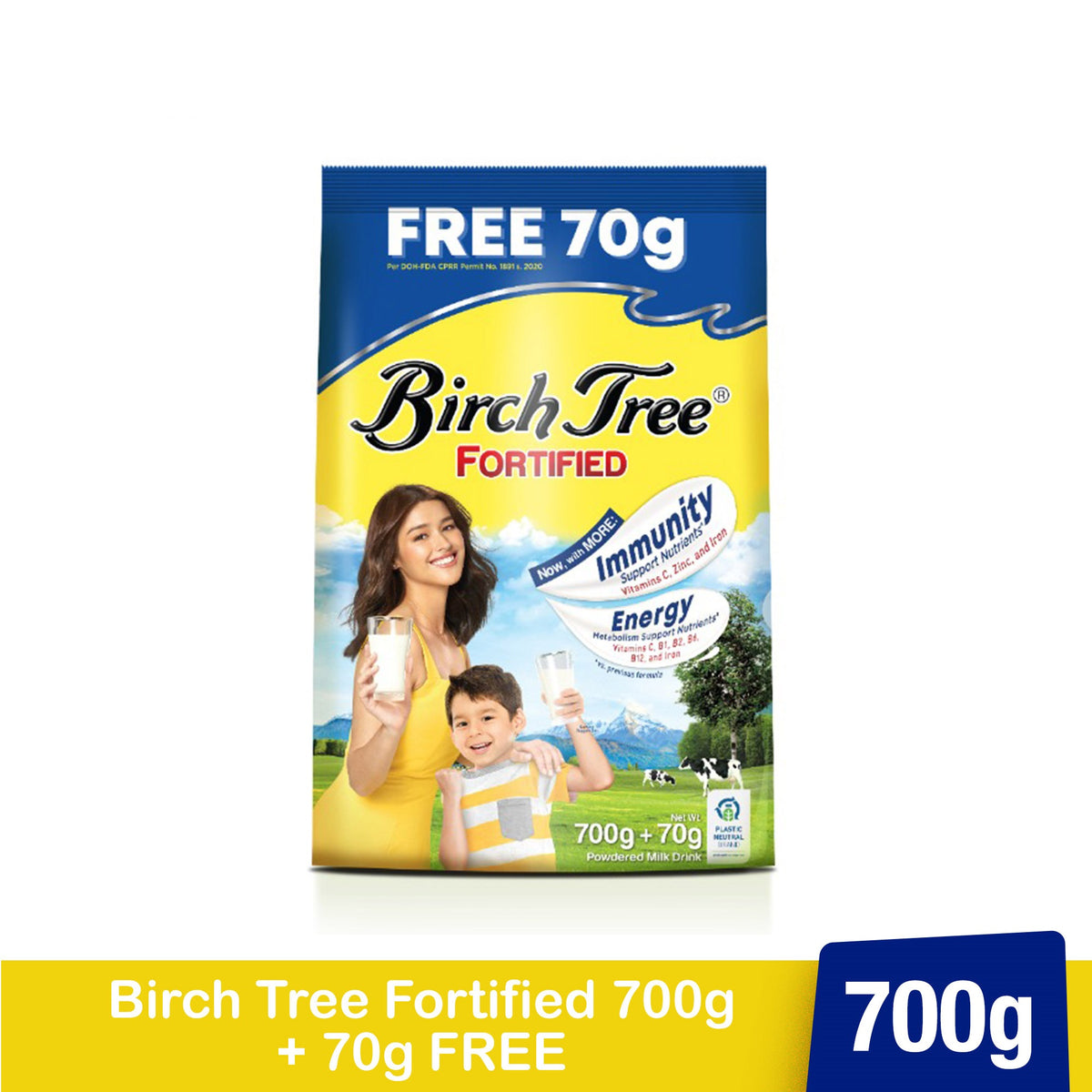 BIRCH TREE FORTIFIED PLAIN 700G+70G FREE – Magic Star Supermarket