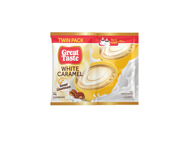 GREAT TASTE WHITE CARAMEL TWIN 50G – Magic Star Supermarket