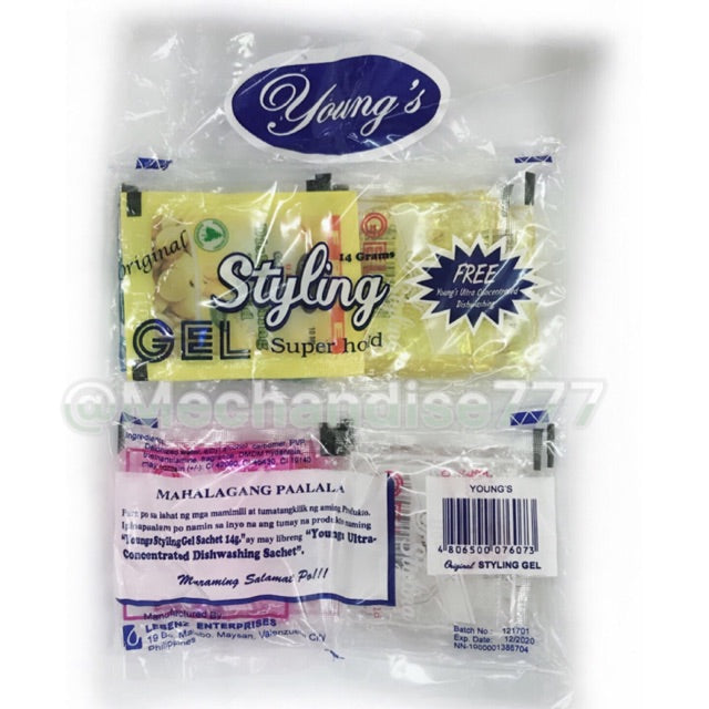 YOUNGS STYLING GEL ASSTD 14GX12`S – Magic Star Supermarket
